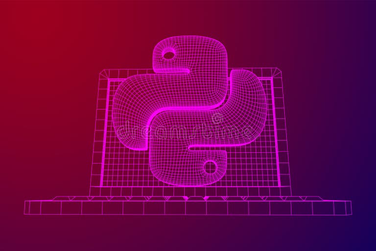 Python code language sign stock vector. Illustration of connection ...