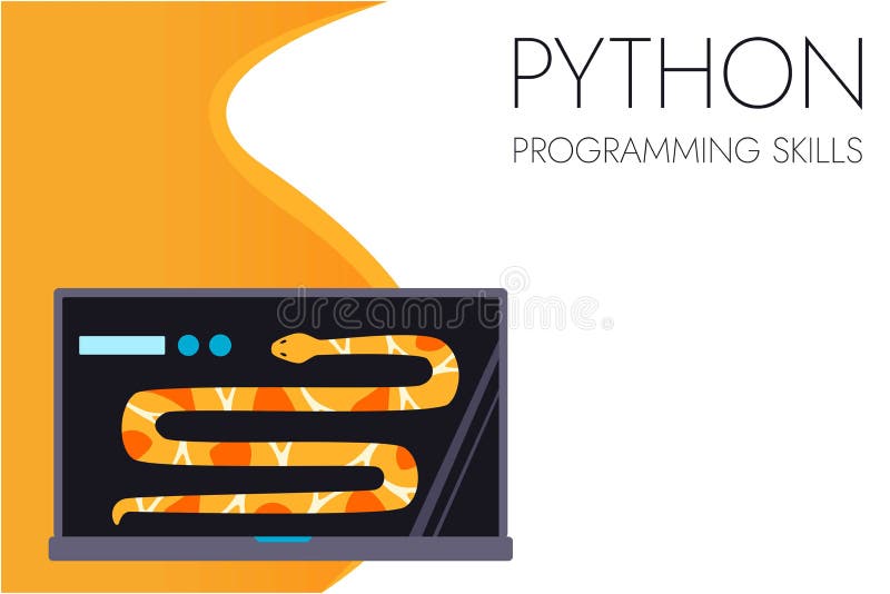 Python Code Language Sign Programming Coding And Developing Concept Stock Illustration