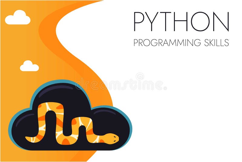 Python Code Language Sign Programming Coding And Developing Concept Stock Vector Illustration