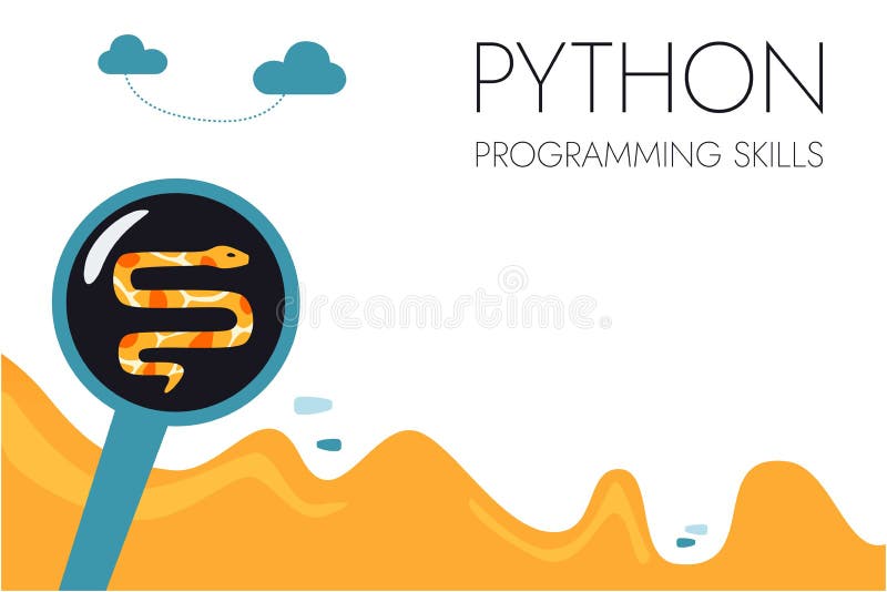 Python Code Language Sign Programming Coding And Developing Concept Stock Vector