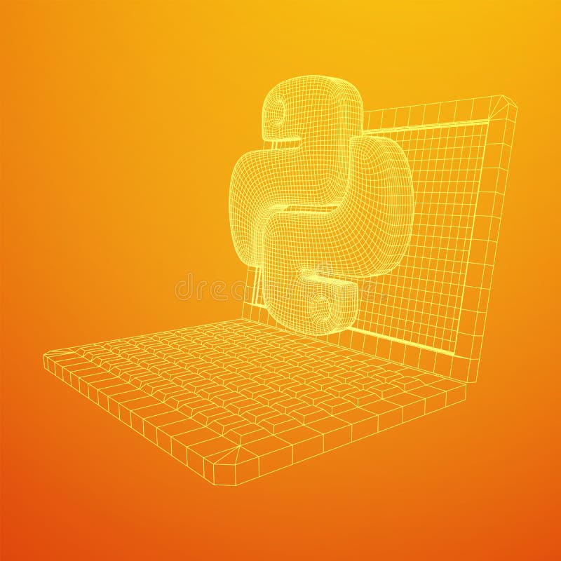Python code language sign stock vector. Illustration of computer ...
