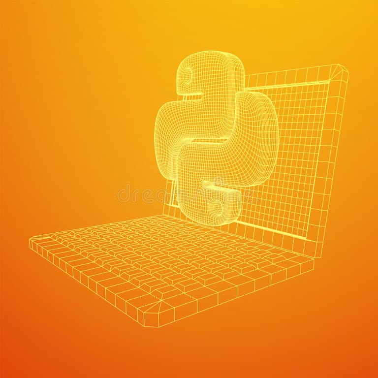 Python code language sign stock vector. Illustration of computer ...