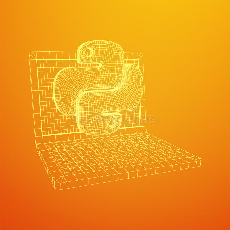 Python code language sign stock vector. Illustration of computing ...