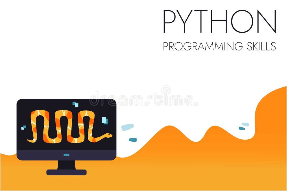 Python-codetaal Programmeercodering En Ontwikkeling Concept Vector Illustratie - Illustratie ...