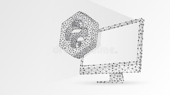 Python Coding Language Sign on Computer Monitor. Device, Programming, Developing Concept Stock ...
