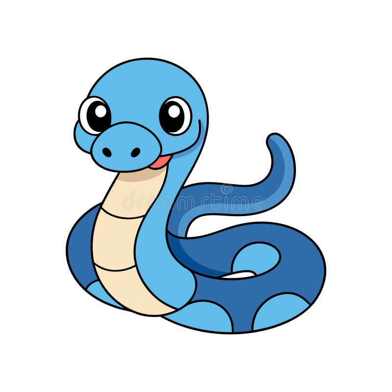 Python Coloring Page for Kids Stock Illustration - Illustration of ...