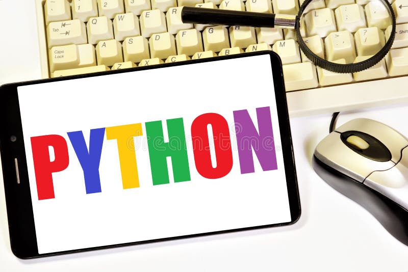 Python. Computer Programming Language. the Inscription on the ...