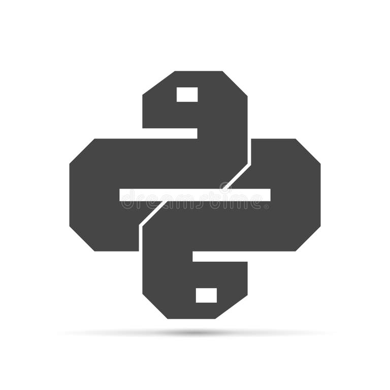 Python Icon Isolated on Background. Trendy Snake Vector Symbol F Stock ...