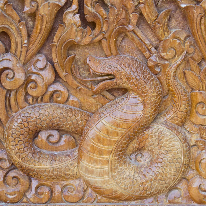 Snake on wood stock image. Image of gold, carving, architecture - 29839093