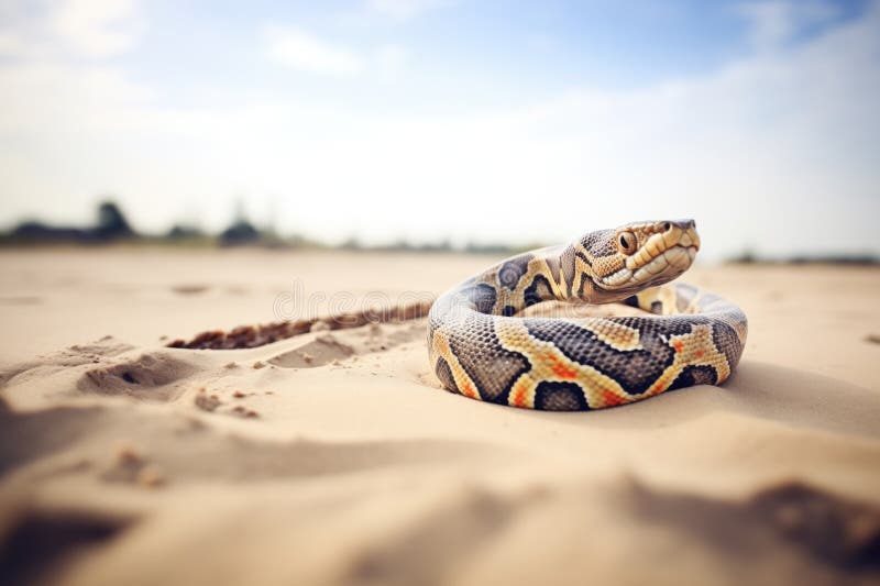 Python Midcross En Una Pista De Arena Stock de ilustración ...