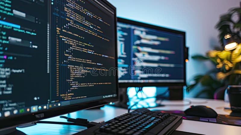 Python Program Code on a Monitor Stock Photo - Image of prowess, syntax ...
