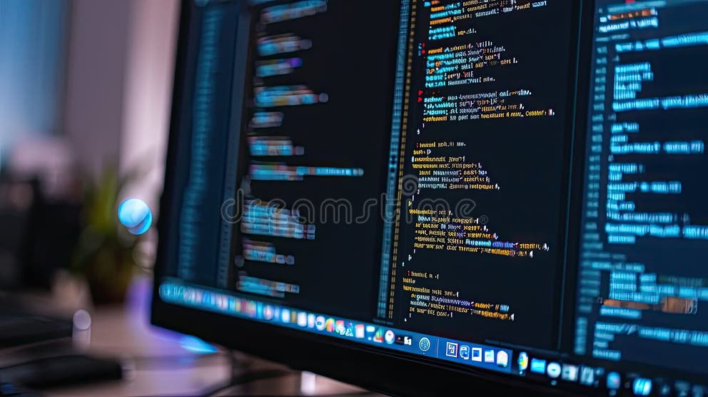 Python Program Code On A Monitor Stock Image Image Of Symphony 7400