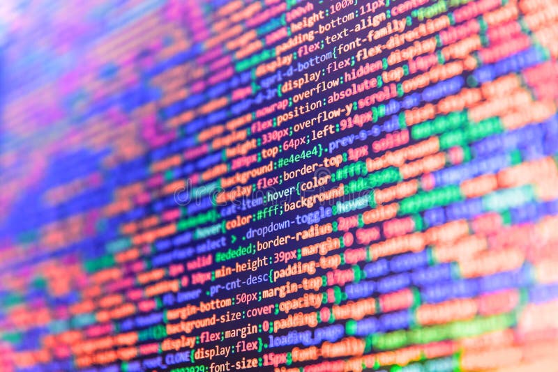Python Programming Developer Code Writing Programming Code On Laptop Creative Js Html5 Closeup