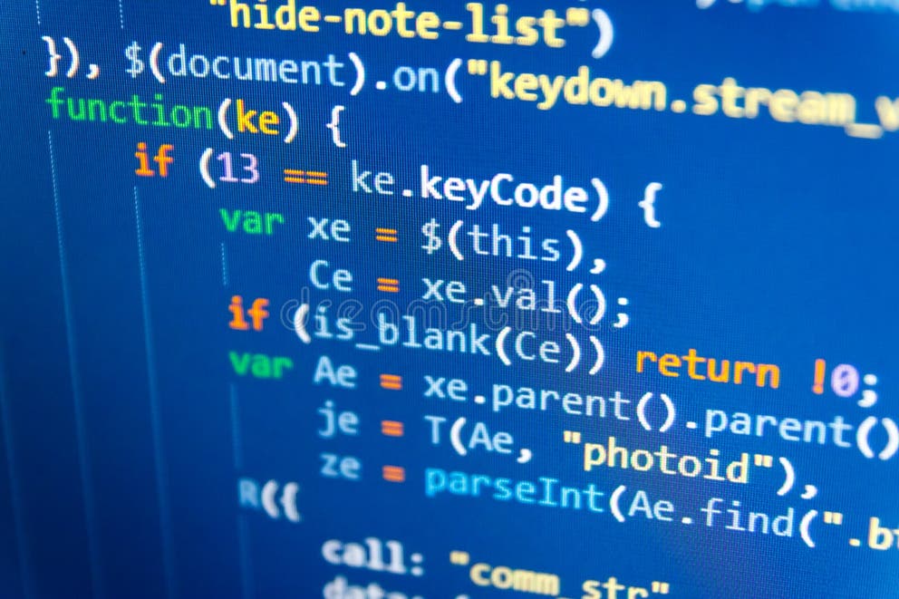 Python Programming Developer Code. Young Business Crew Working with ...