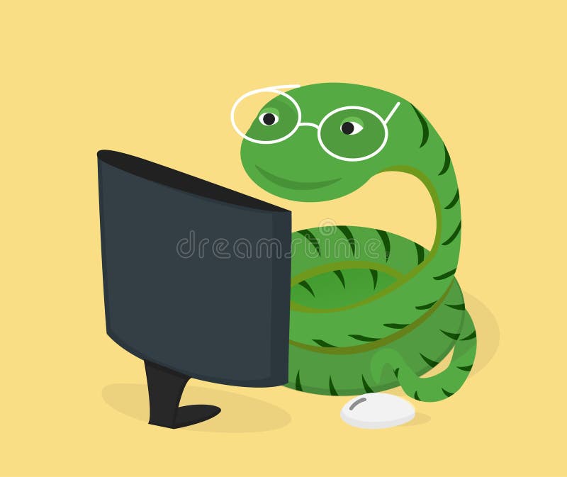 Python Programming Language Concept. Stock Vector - Illustration of ... Python Programming Language Concept. Stock Vector - Illustration of ...