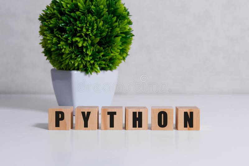 Python Programming Language Word Concept. QA Concept Stock Photo ...
