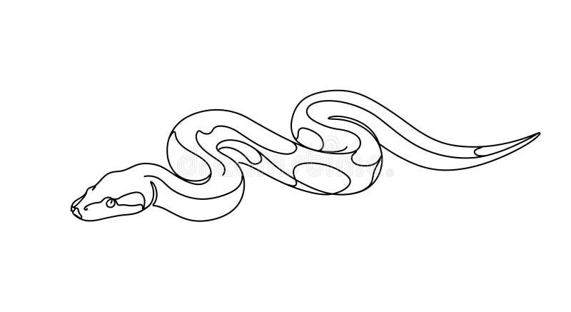 Python snake drawing. stock vector. Illustration of minimalism - 389416308