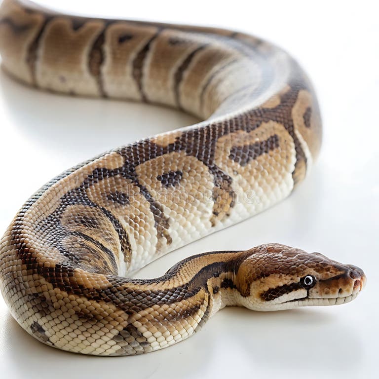Python in Transparent Background Closeup of a Boa Constrictor Showing Detailed Scales and ...