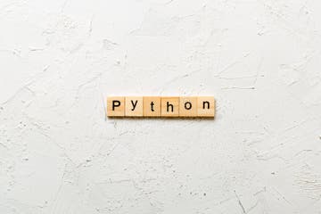 Python Word Written on Wood Block. Python Text on Table, Concept Stock ...
