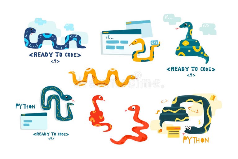 PythonschlangenCodezeichen Programmierungskodierungsund Sich ...