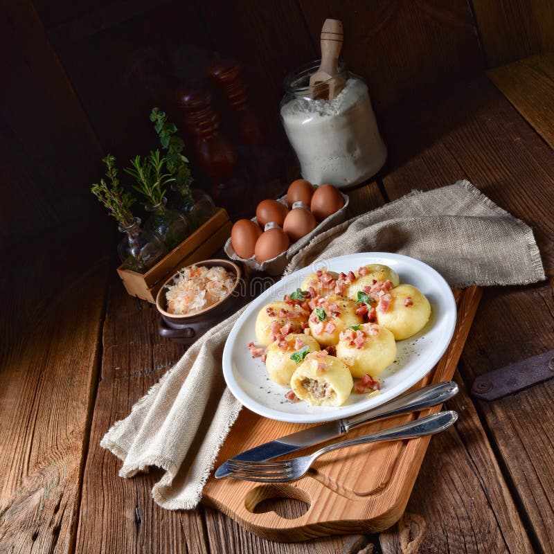 Pyzy are a Type of Polish Dumpling Stock Image - Image of lunch, dinner ...