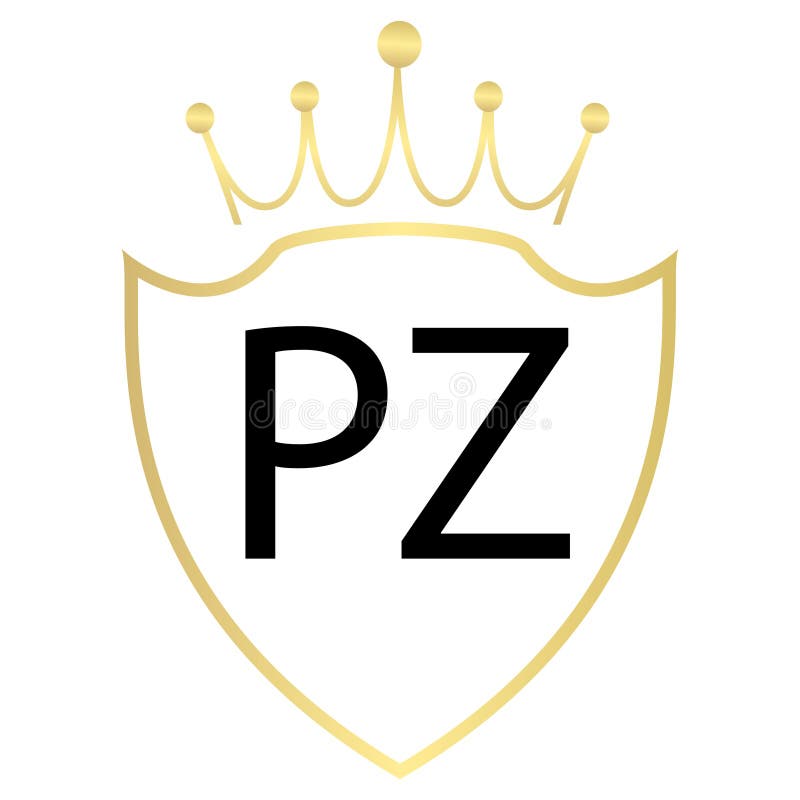PZ Letter Logo Design with Simple Style Stock Vector - Illustration of ...