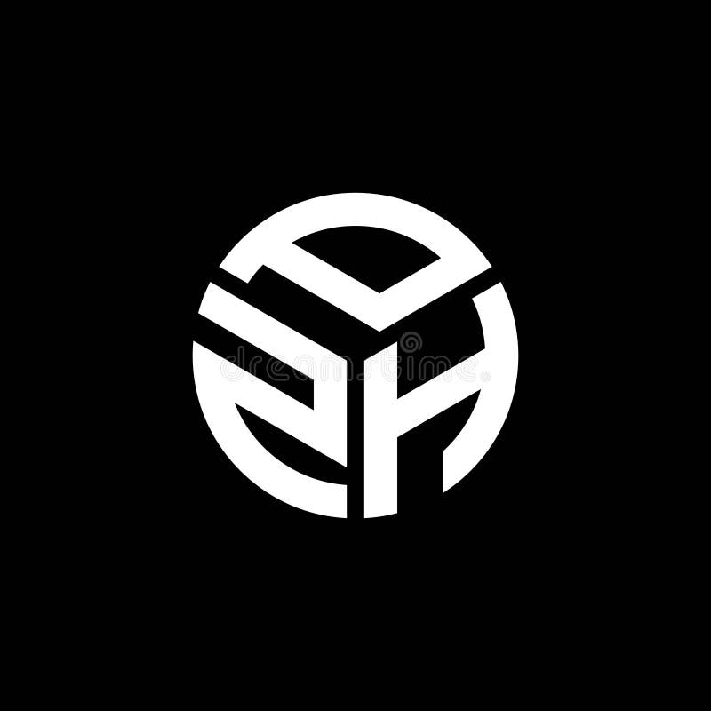 PZH Letter Logo Design on Black Background. PZH Creative Initials ...