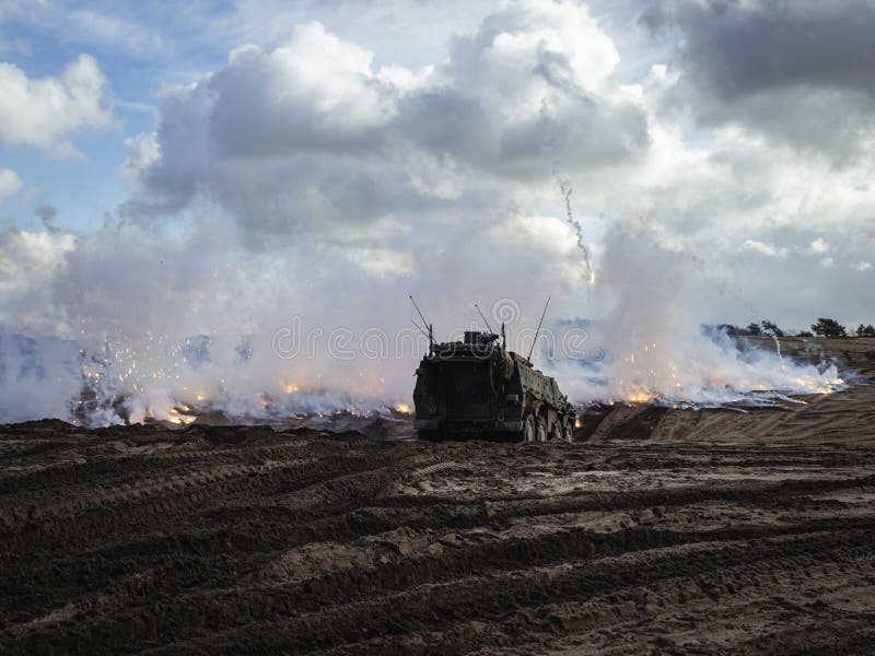 Artillery Training Simulation Stock Image - Image of training, forces ...