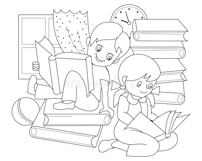 Página En Blanco Y Negro Del Libro De Colorear Para Bebés Dibujo De