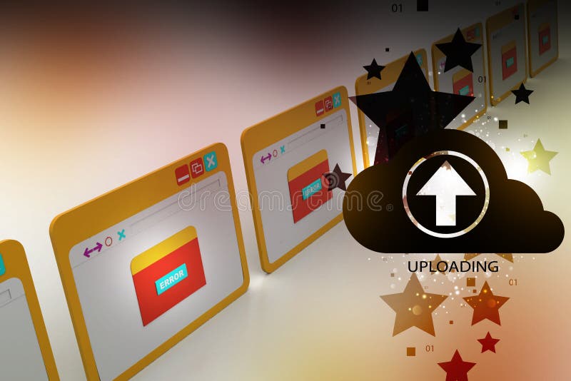 Página Web Que Muestra Error Stock de ilustración - Ilustración de mensaje, medio: 72530321