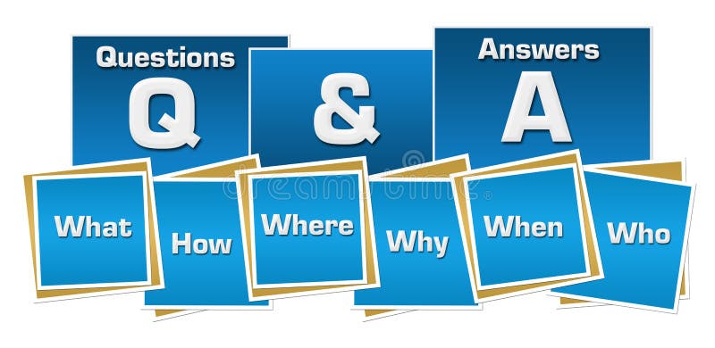 Questions and Answers Concept Blue Q and a Text Stock Illustration ...