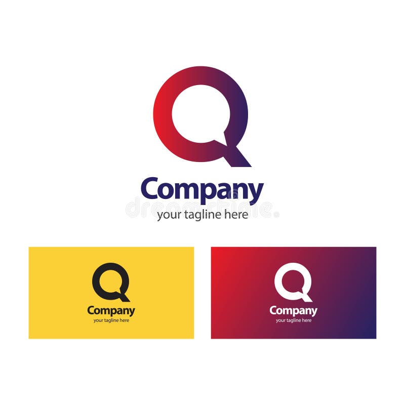 Q Company Logo Vector Design Illustration Stock Vector - Illustration ...