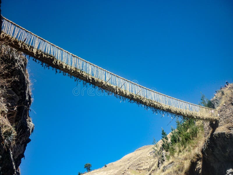 Q`eswachaca, a Grass Bridge, Hanging Over the Apurimac River, Quehue ...