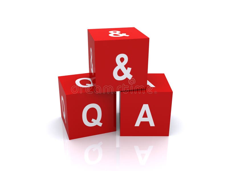 Q&a letter blocks stock illustration. Illustration of answers - 19551624