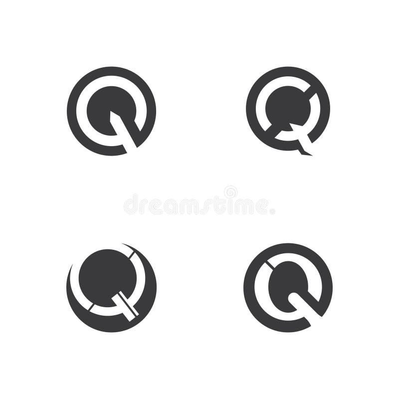 Q Letter Icon and Symbol Template Stock Illustration - Illustration of ...
