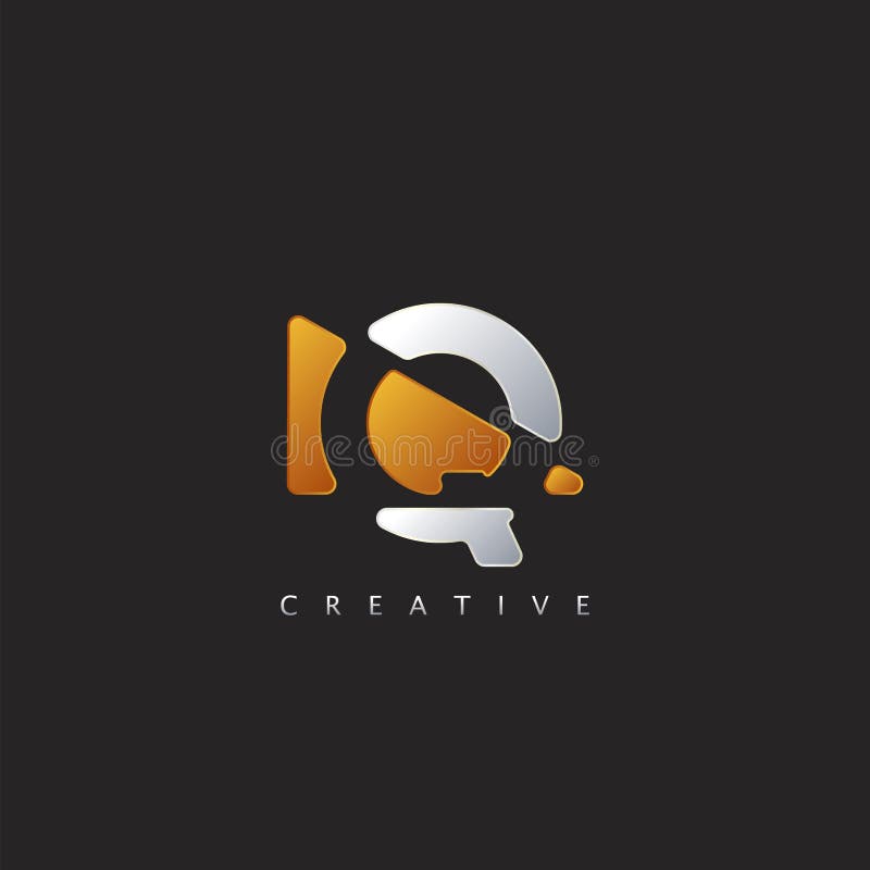Q Letter Logo Illustration Template. Abstract Techno with Negative ...