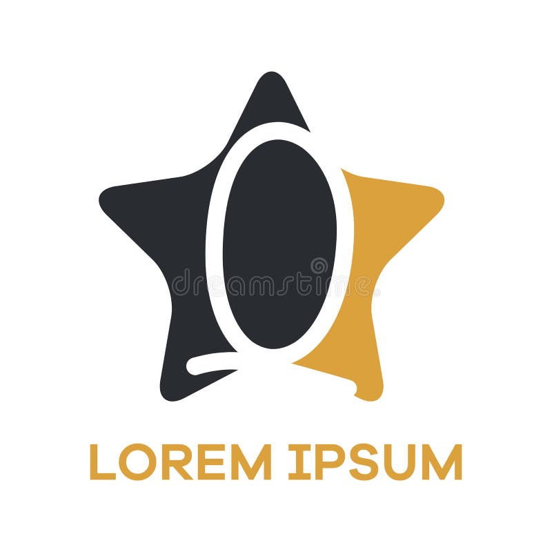 Q Letter Logo Design. Letter Q in Star Shape Vector Illustration. Stock ...