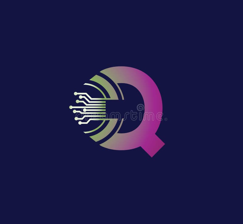 Q Letter Technology Logo Design. with Communication Service. Modern ... Q Letter Technology Logo Design. with Communication Service. Modern ...
