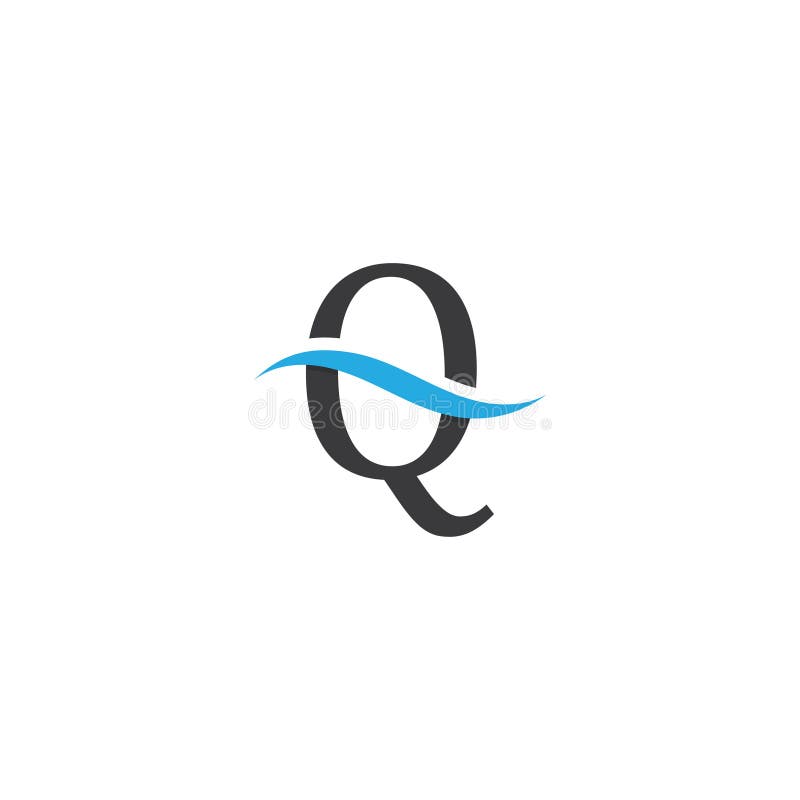 Q Letter Water Wave Logo Vector Stock Vector - Illustration of font ...