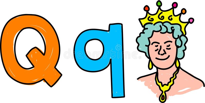 Q is for queen stock vector. Illustration of sounds, teaching - 1172026