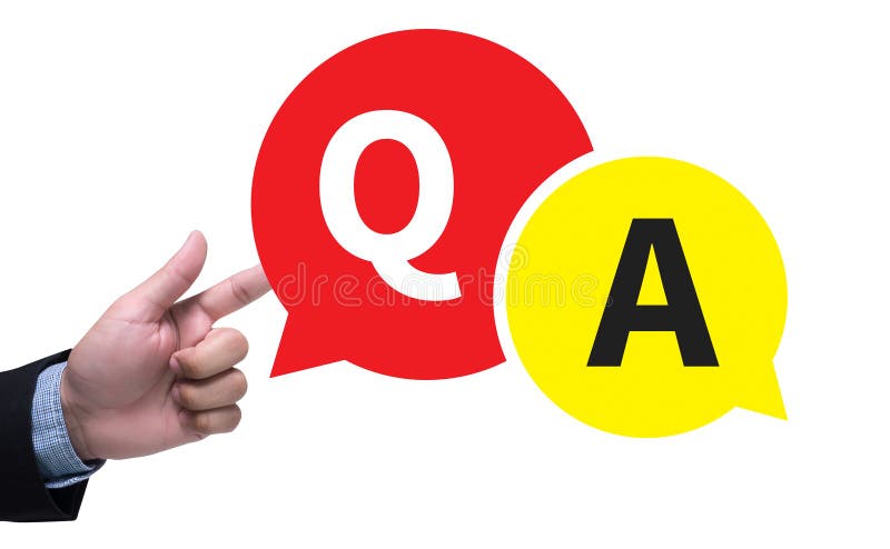 Q&a - Question and Answer Stock Illustration - Illustration of desk ...