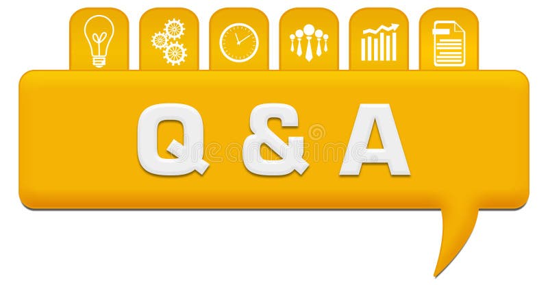 Q and a - Questions and Answers Yellow Comment with Symbols on Top ... Q and a - Questions and Answers Yellow Comment with Symbols on Top ...