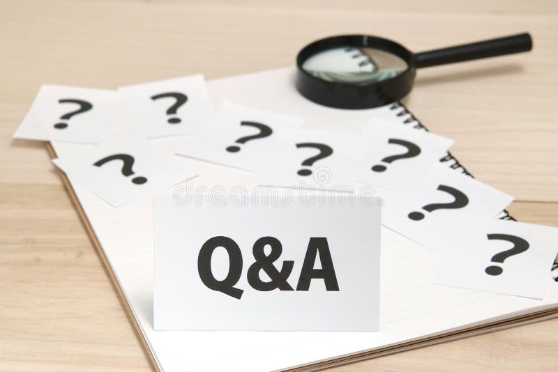 Q&a or Questions and Answers on a Piece of Paper and Many Question ...