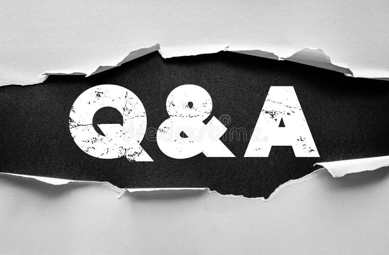 Q and a Text in Bold Stencil Letters with Distressed Effect, Revealed ...