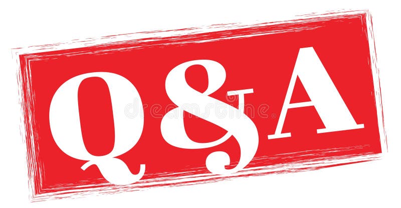 Q&a Text Written on Red Stamp Sign Stock Illustration - Illustration of ...