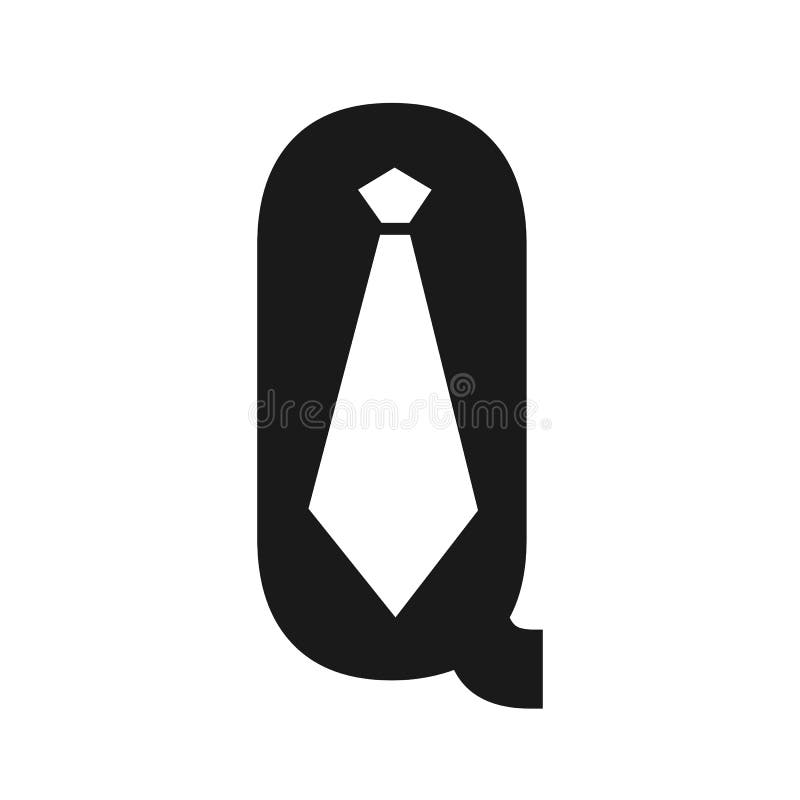 Q Tie Letter Vector Logo Design. Letter Q Suit Design Business Logo ...