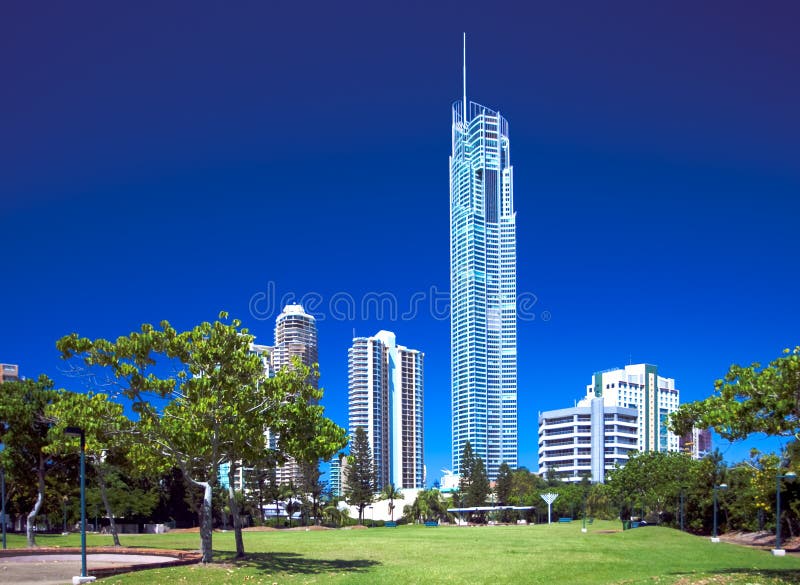 Q1 Tower, Gold Coasst Australia Stock Image - Image of skyscraper, gold ...