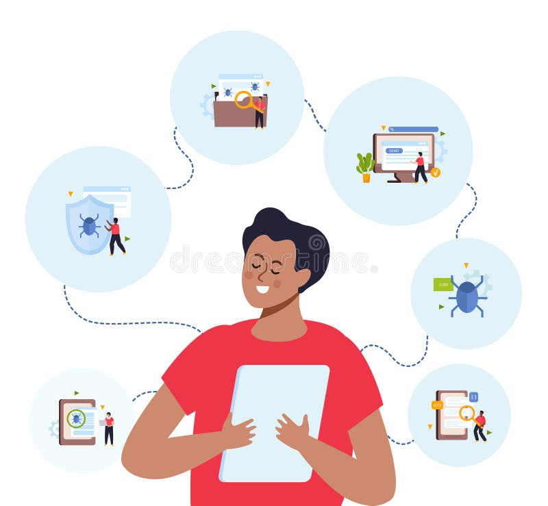 QA Engineer Concept stock vector. Illustration of operation - 264845276 QA Engineer Concept stock vector. Illustration of operation - 264845276