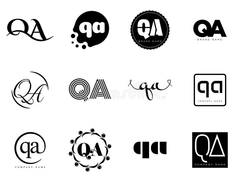 QA Logo Company Template. Letter Q and a Logotype Stock Vector ...