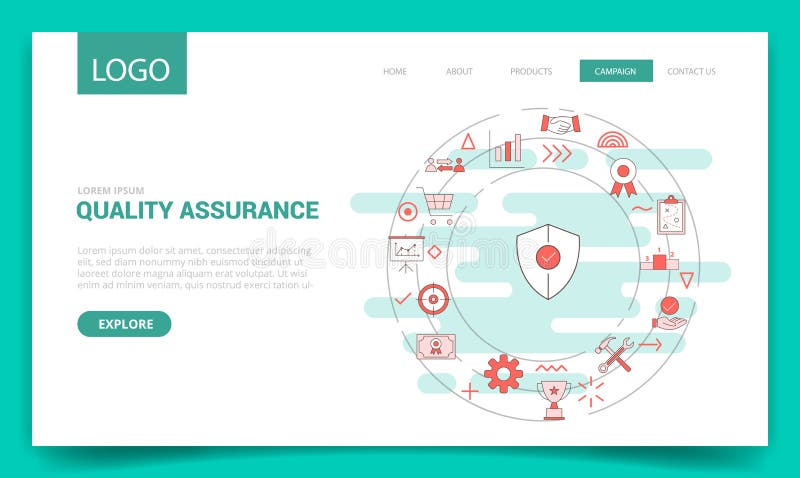 Qa Quality Assurance Concept For Infographic Template Banner With Four